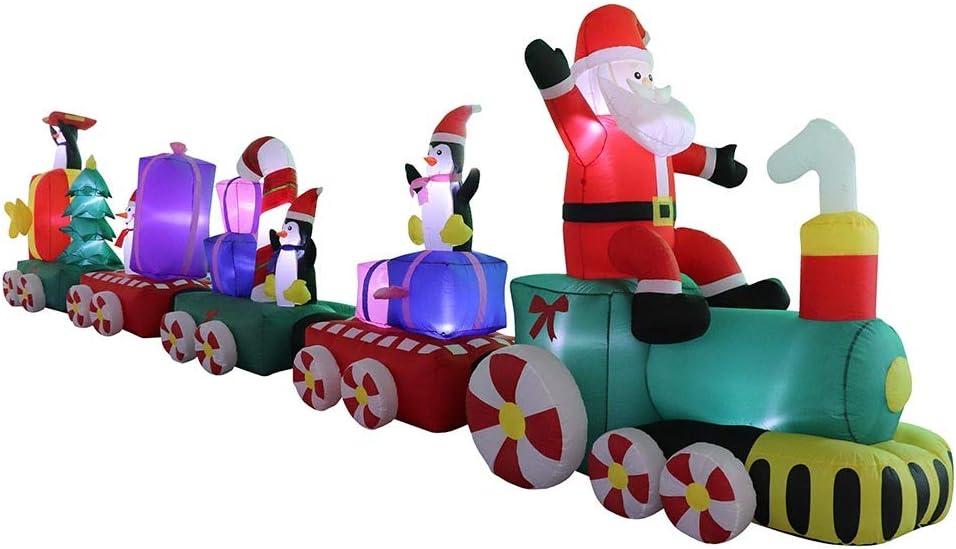 20ft Air Blown Inflatable Christmas Train w/Penguins, Presents, and ...