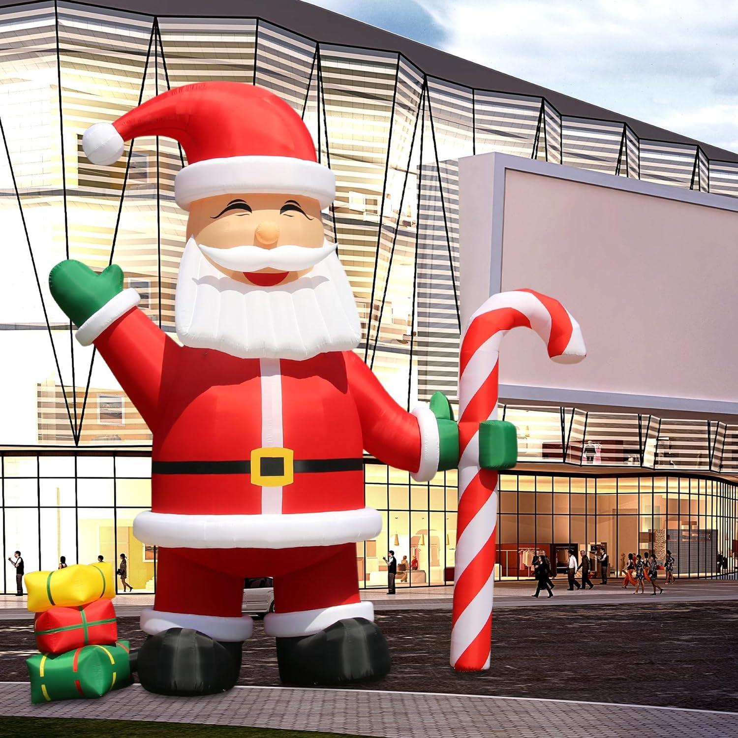 20FT Christmas Giant Inflatable Santa Claus with Blower Premium Blow up ...