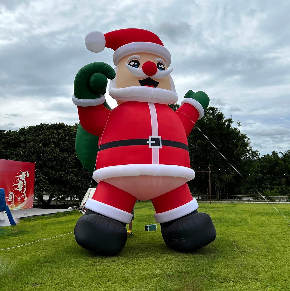 20Ft Huge Inflatable Santa Claus with 550W Air Blower for Christmas ...