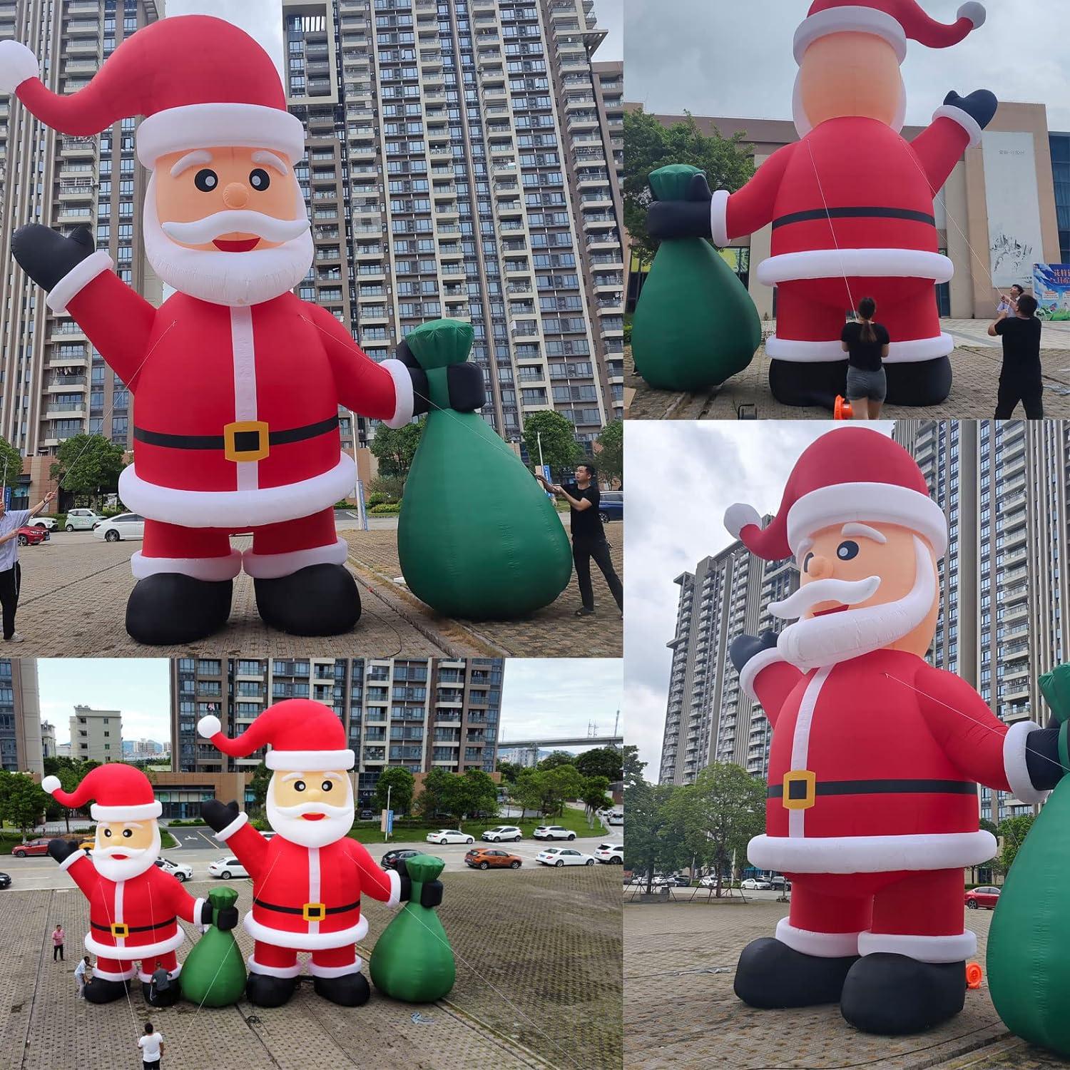 26FT Christmas Giant Inflatable Santa Claus Outdoor Xmas Blow Up ...