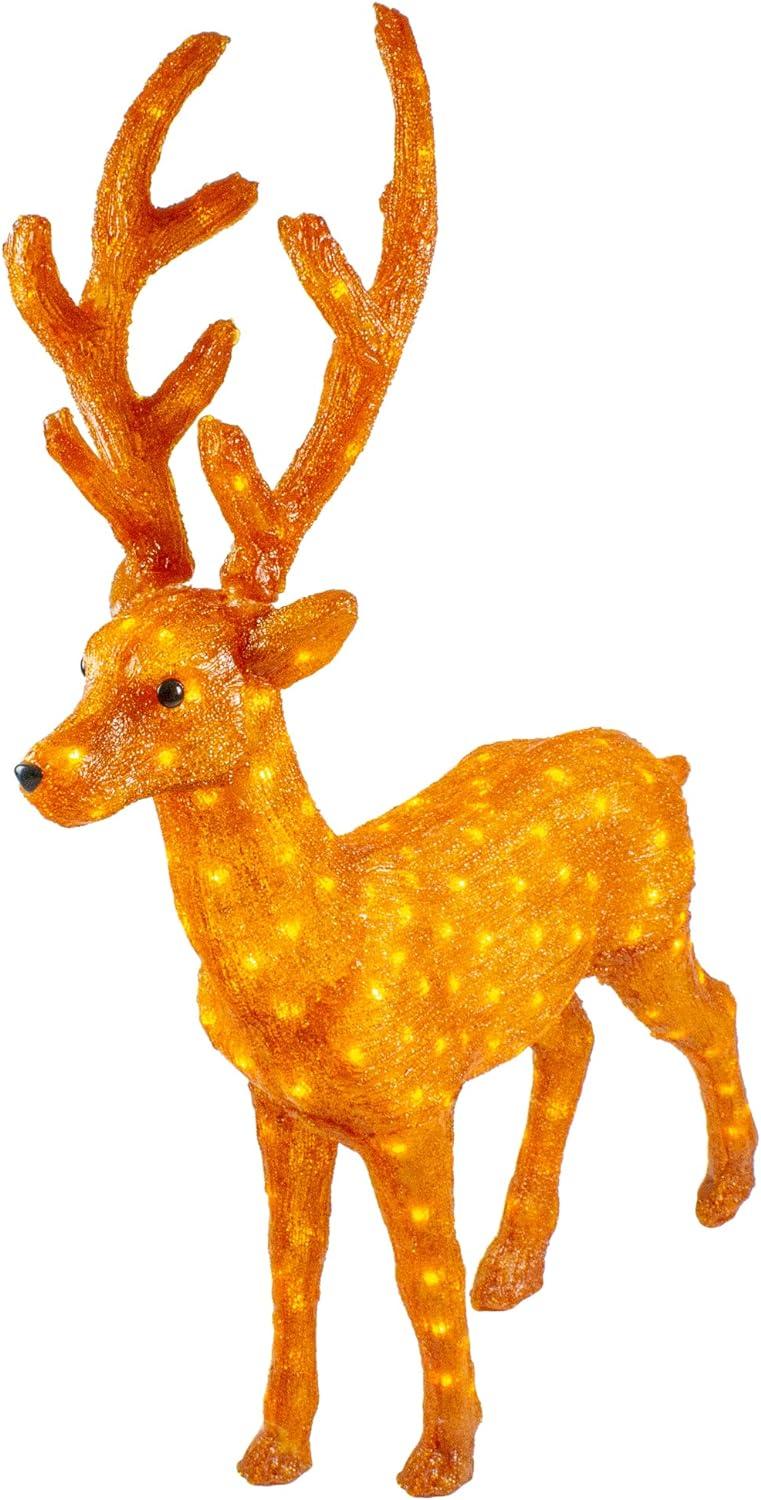 46 Lighted Commercial Grade Acrylic Standing Reindeer Christmas Display ...