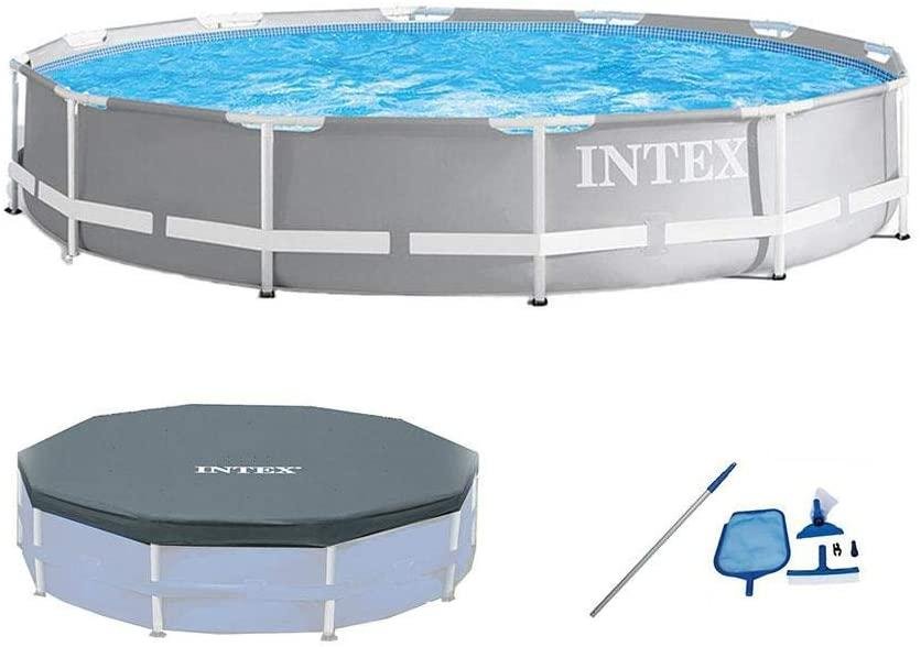 636643 Intex 26711EH Prism Frame Above Ground Pool Set w/Cover ...
