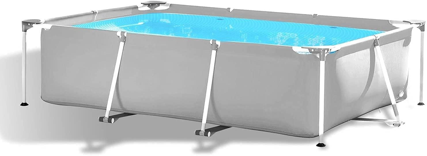 Above Ground Swimming Pool – 10ft X 6.8ft Outdoor Rectangular Metal ...