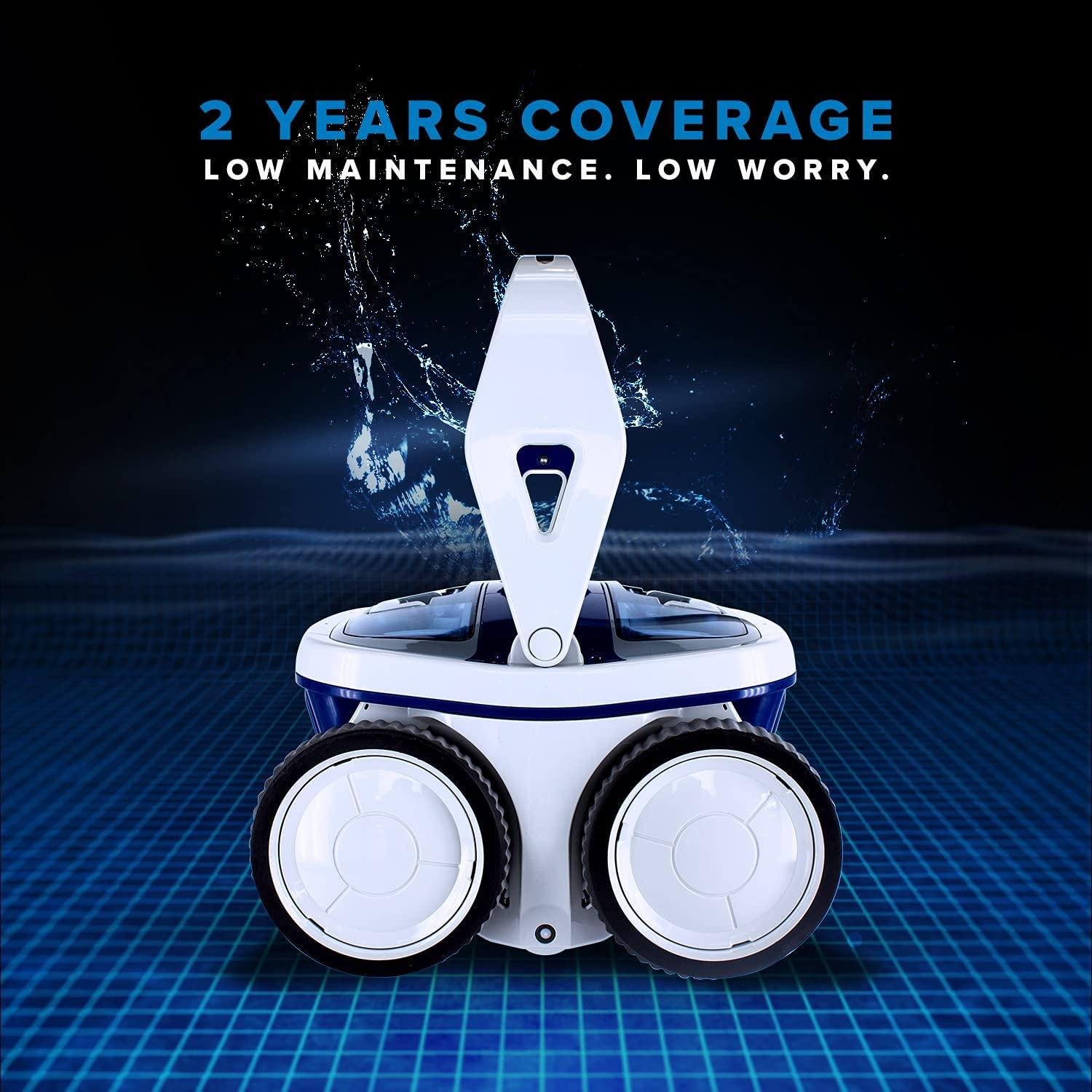 Aquabot X4 Robotic Pool Cleaner with Active Scrubbing Brush, AutoX Pool ...