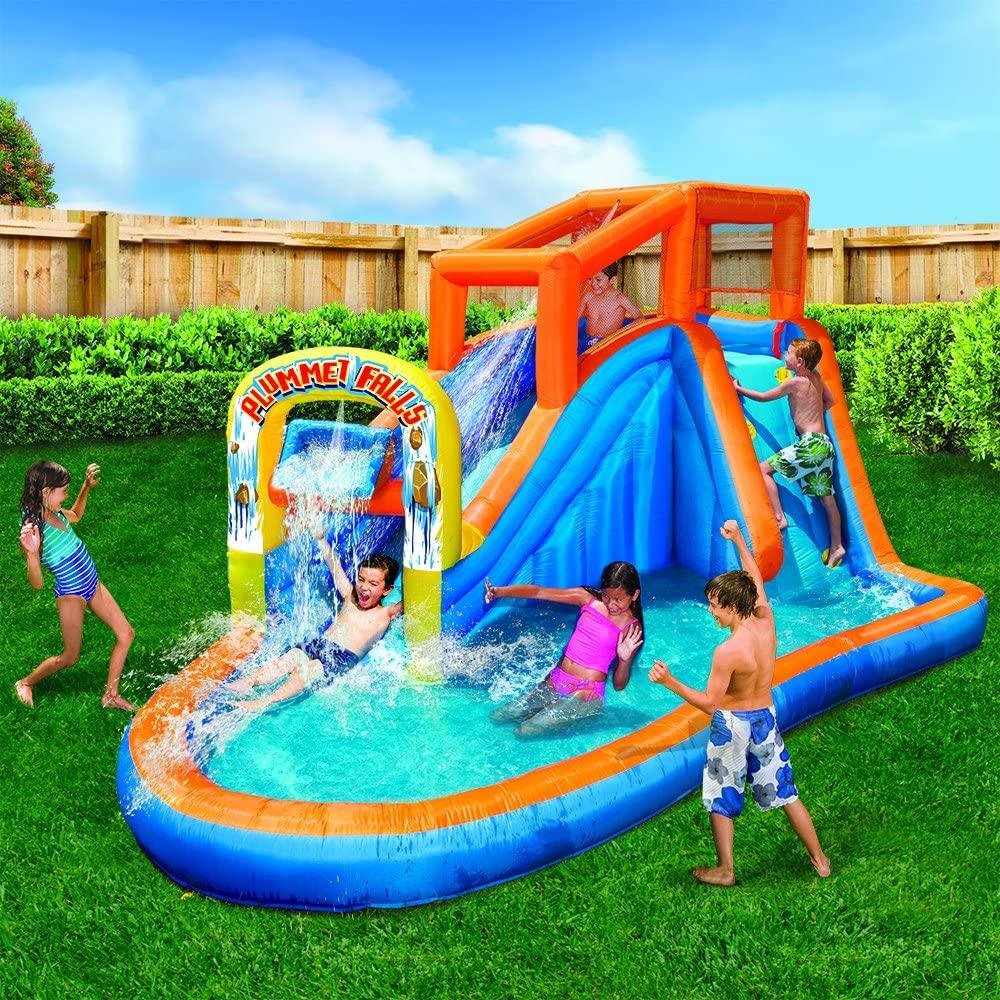 BANZAI 35543 Plummet Falls Adventure Slide Inflatable Water Park ...