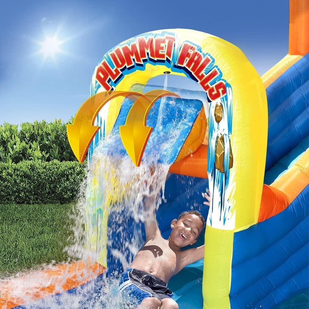 BANZAI 35543 Plummet Falls Adventure Slide Inflatable Water Park ...