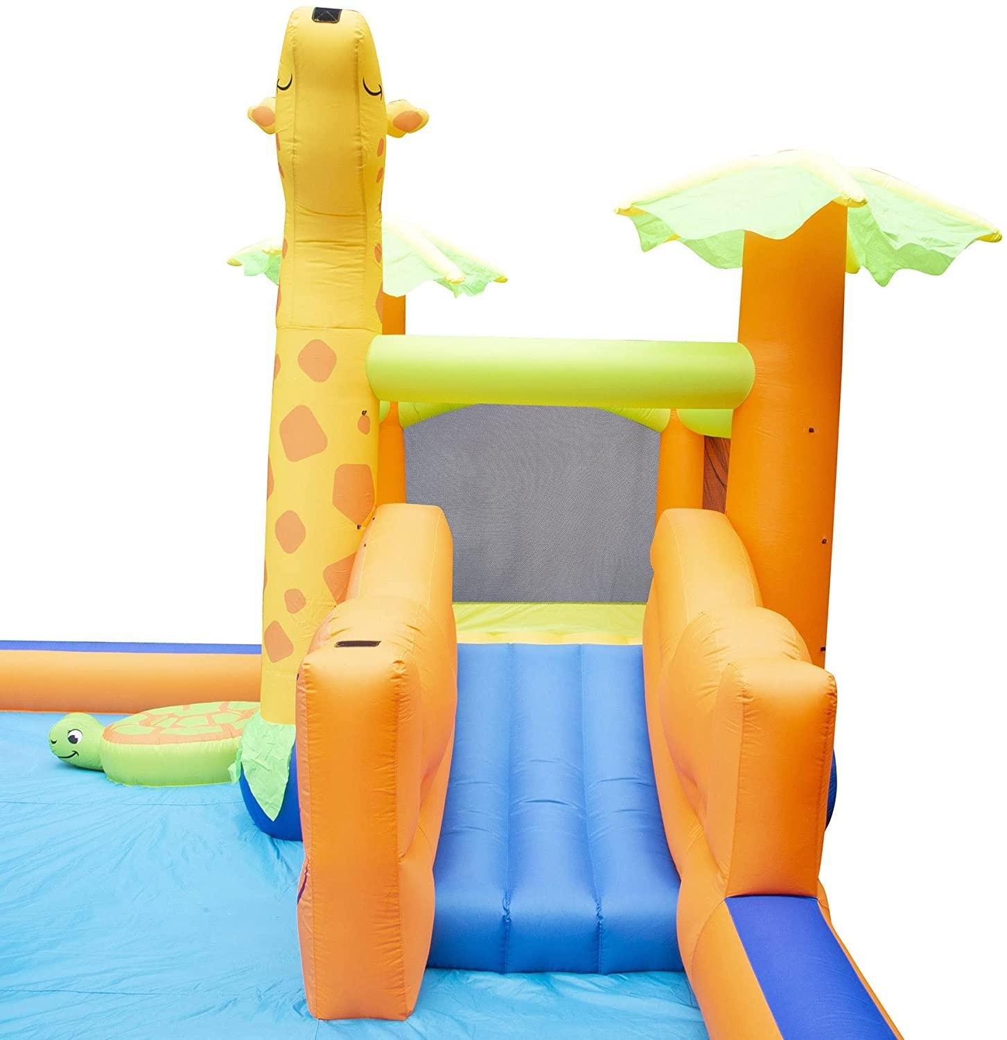 BANZAI Inflatable Safari Splash Water Park – A Backyard Safari! | Swim ...