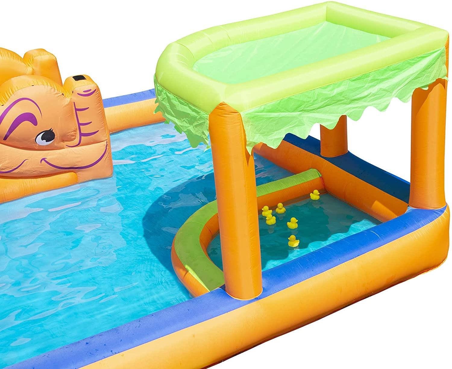 BANZAI Inflatable Safari Splash Water Park – A Backyard Safari! | Swim ...