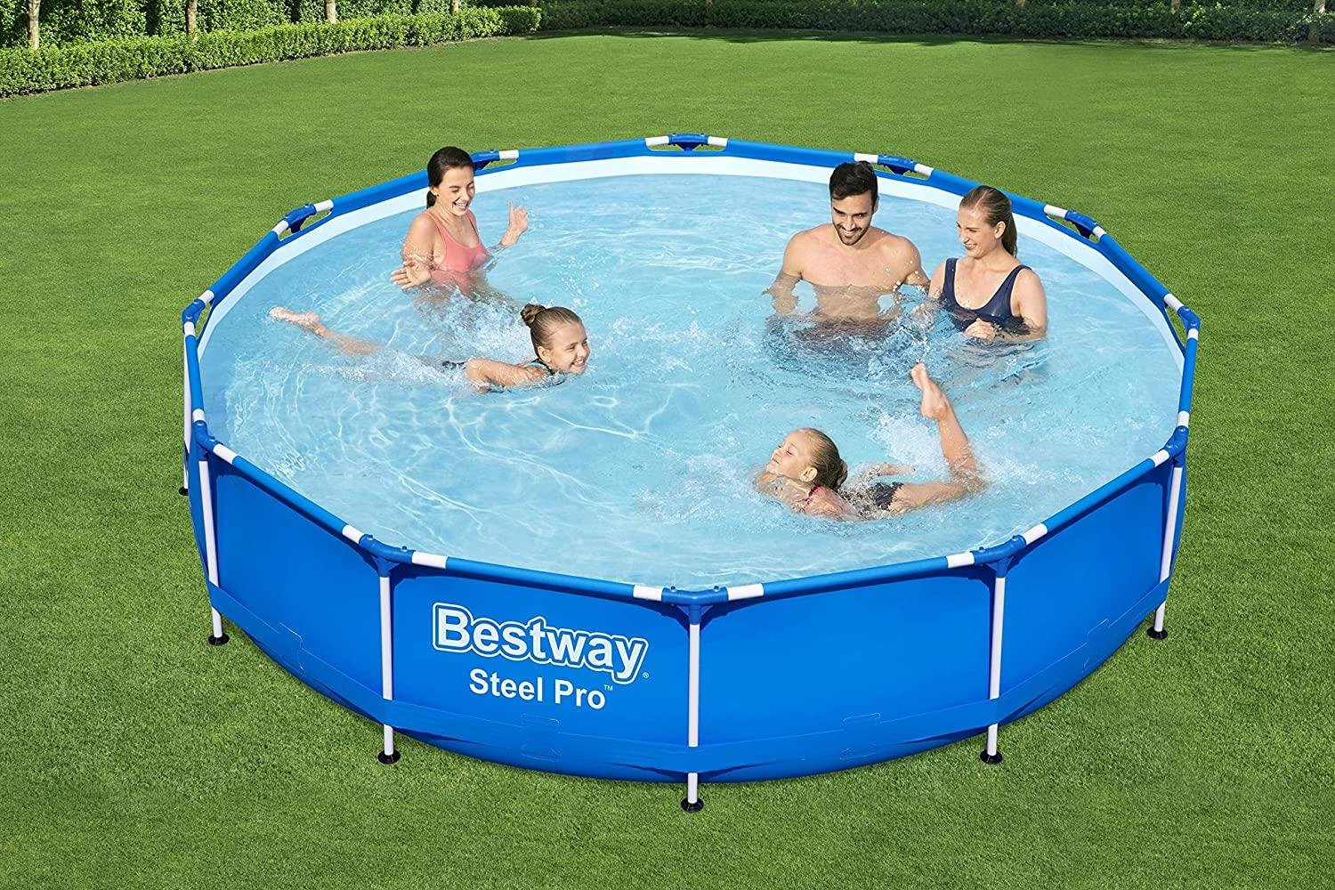 Bestway 56680 Steel Pro, 12ft x 30in, Above Ground Round Frame Pool Set | for Kids & Adults – Diikon