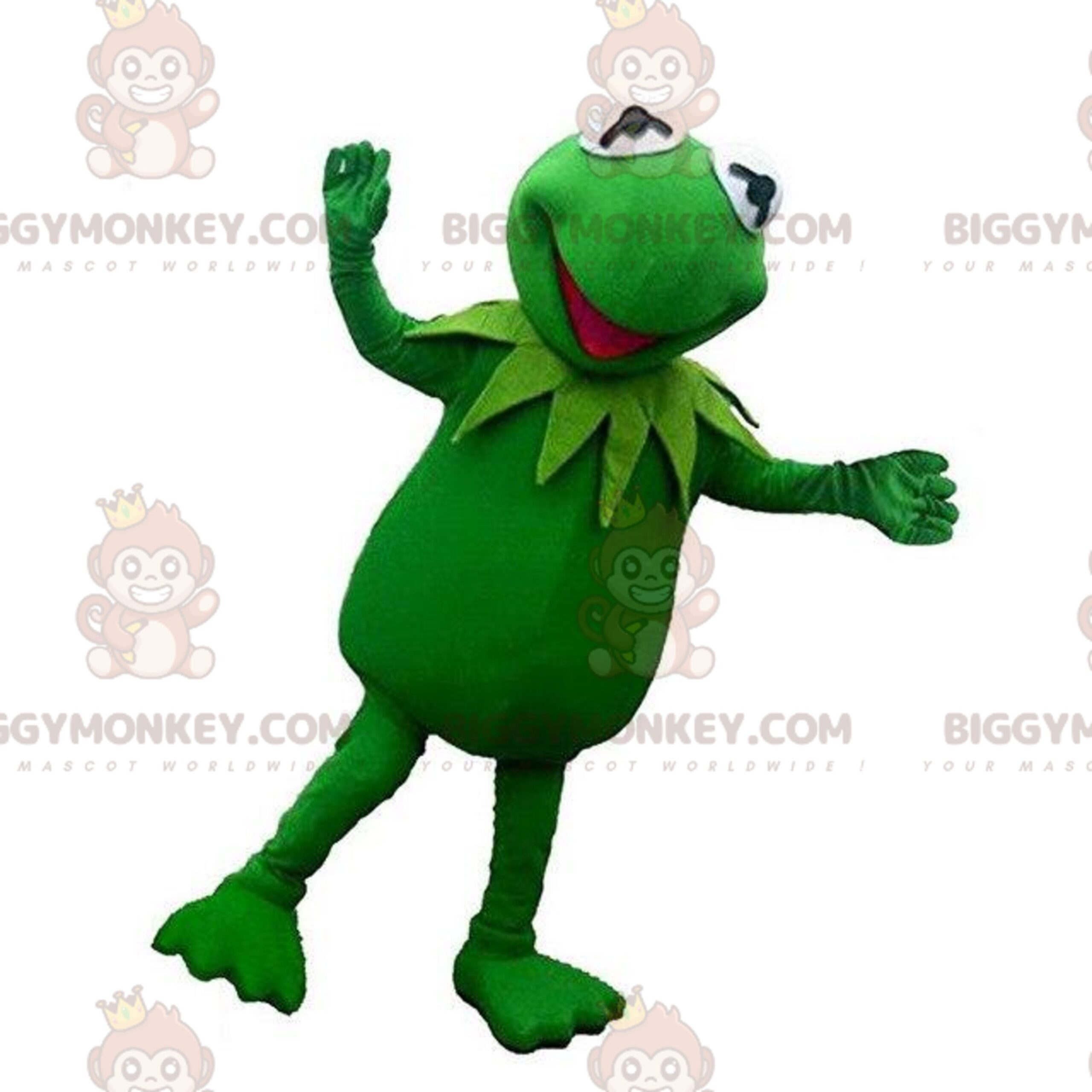 BIGGYMONKEY™ mascot costume of Kermit, the famous fictional green frog ...