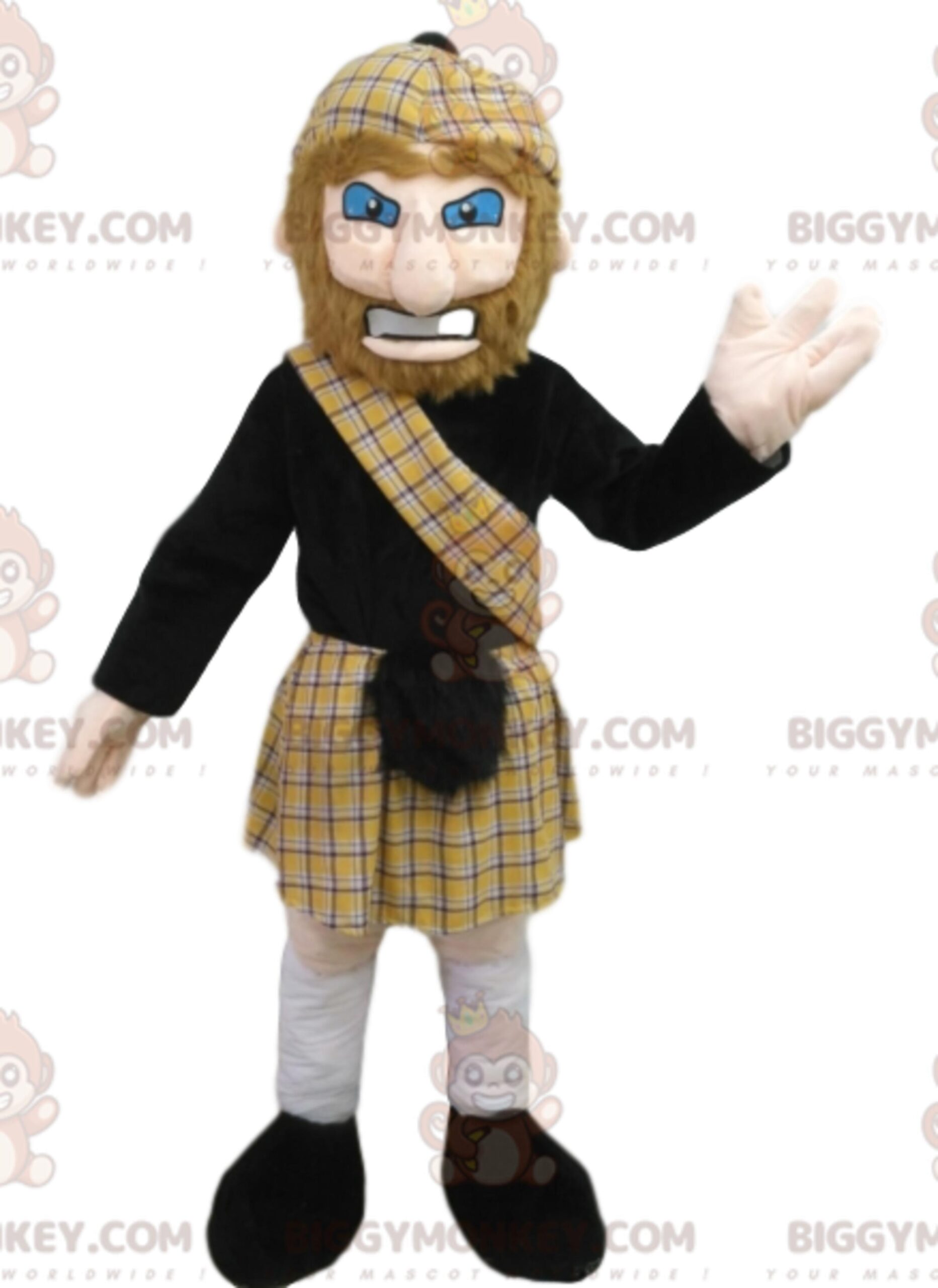 BIGGYMONKEY™ mascot costume of man in traditional Scottish dress. – Diikon