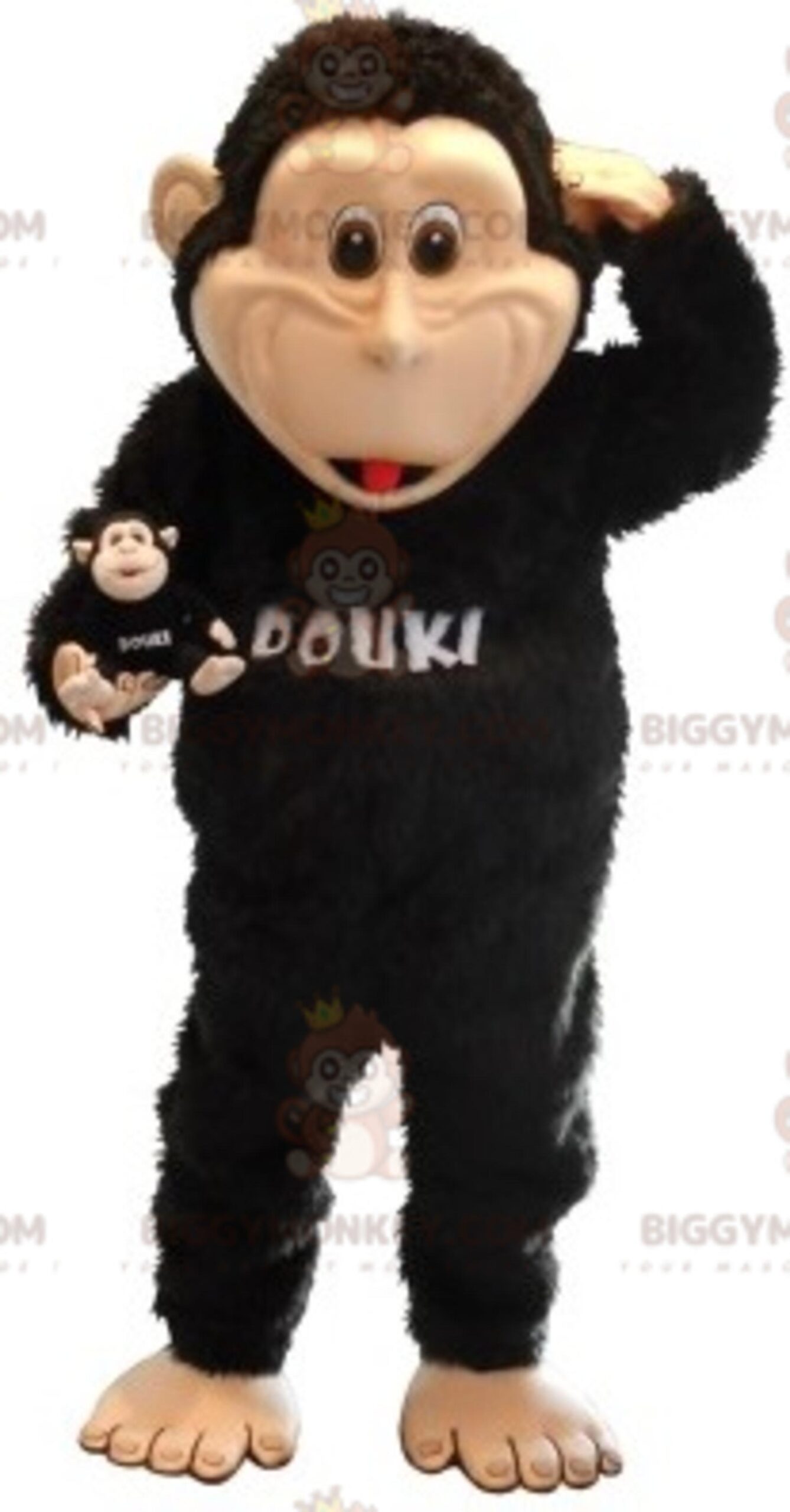 Black and Tan Monkey BIGGYMONKEY™ Mascot Costume. BIGGYMONKEY™ Douki ...