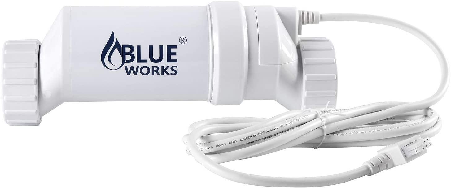BLUE WORKS BLT9H Salt Cell Up to 25K Gallon Pools with a Cleaning Stand Compatible with Hayward ...