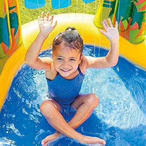Children’s Inflatable Swimming Pool, Slide Thickened Water Jet Pool ...