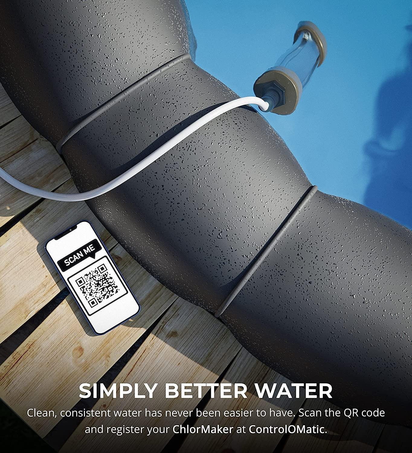 ChlorMaker Salt Water Hot Tub and Spa Chlorine Generator, Drape Over ...