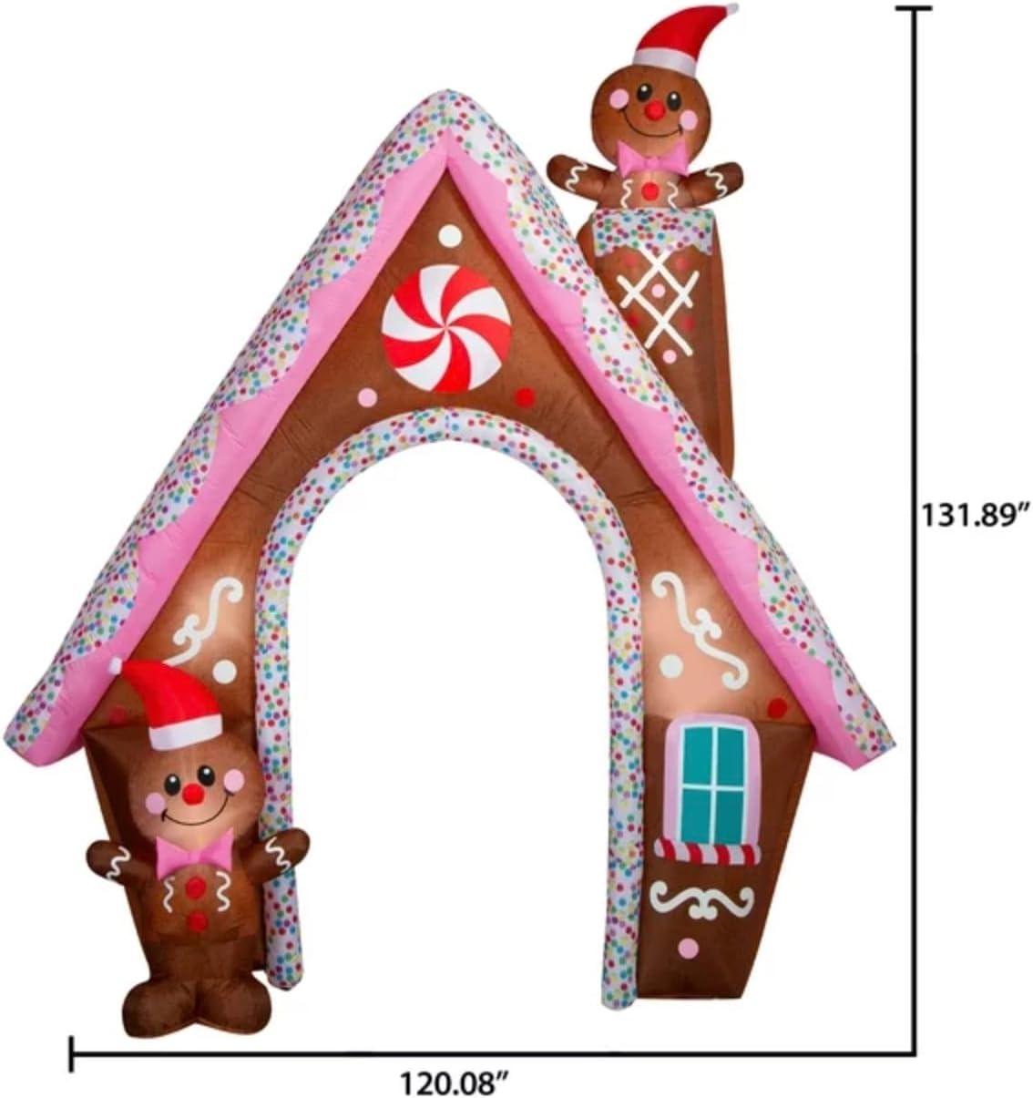 Christmas Airblown Inflatables 11 Foot Archway Gingerbread Scene ...
