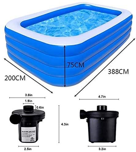 Family Size Inflatable Swimming Pool Lounge Above Ground Blow Up Pool ...