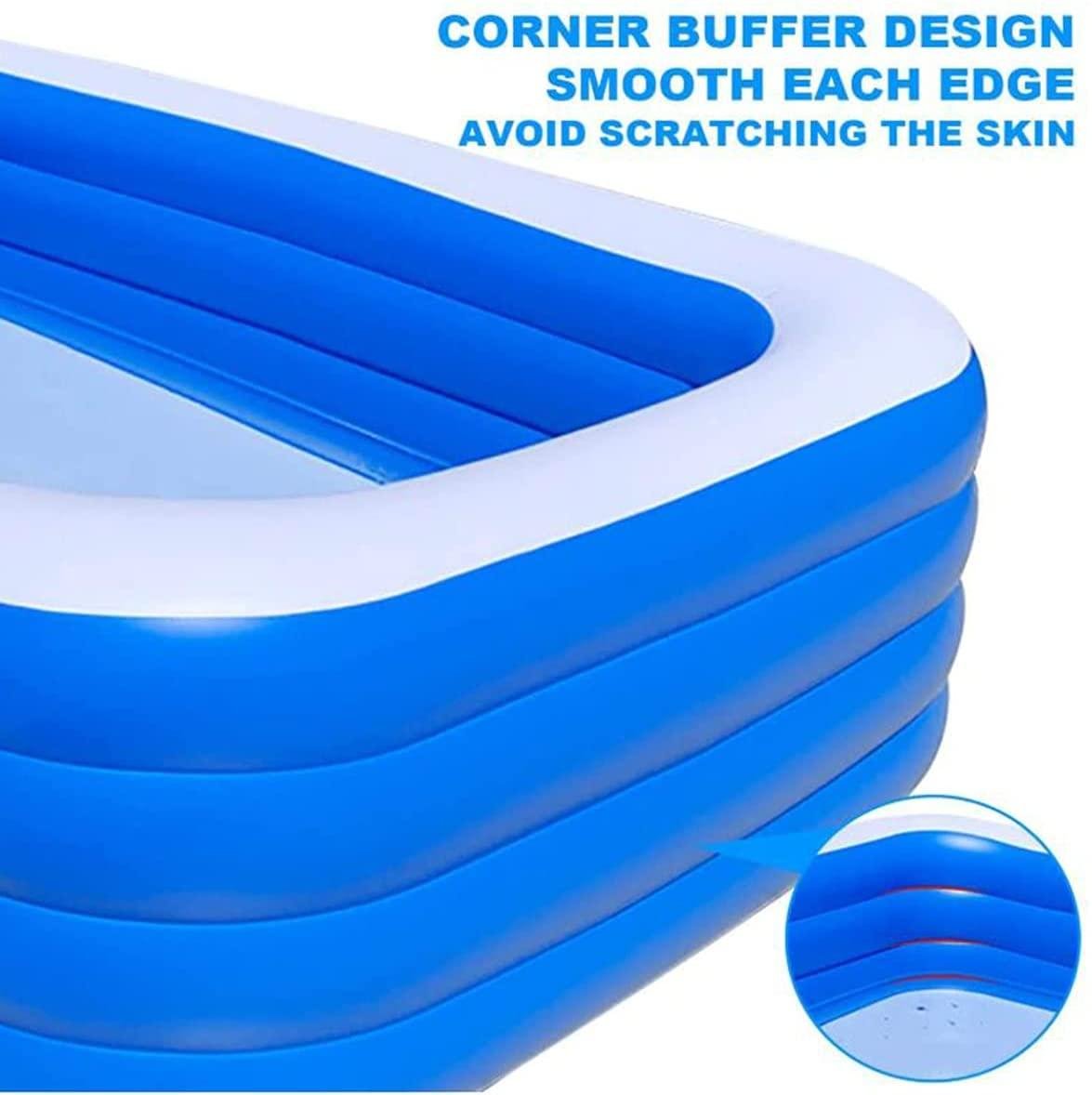 Family Size Inflatable Swimming Pool Lounge Above Ground Blow Up Pool ...