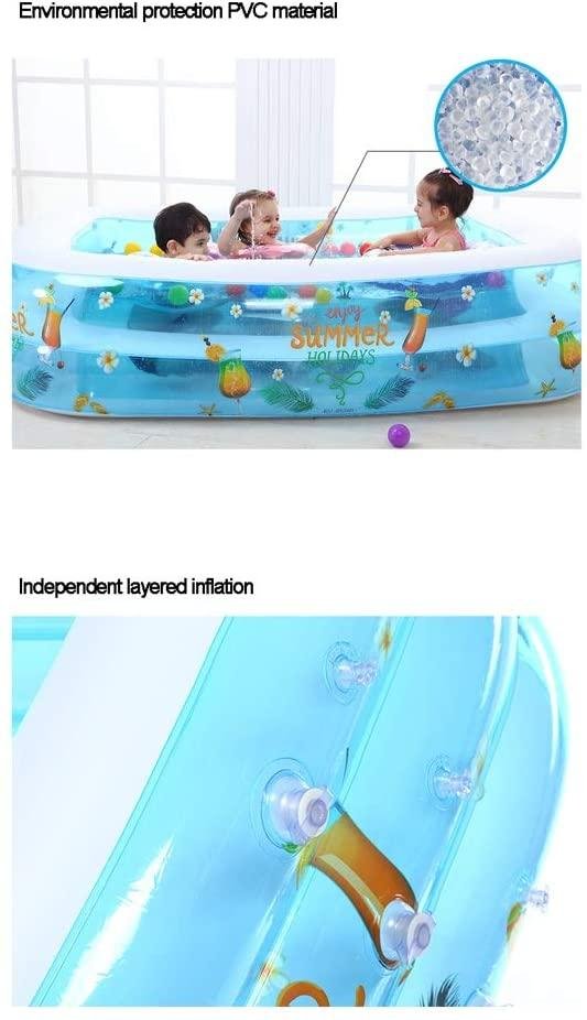Family Swimming Pool, Inflatable Lounge Pool Kiddie Pool, Outdoor Swim ...