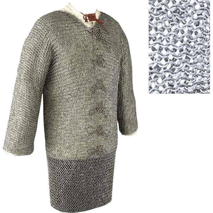Full Sleeve Riveted 60 Inch Aluminum Chainmail Shirt | Steel by ...