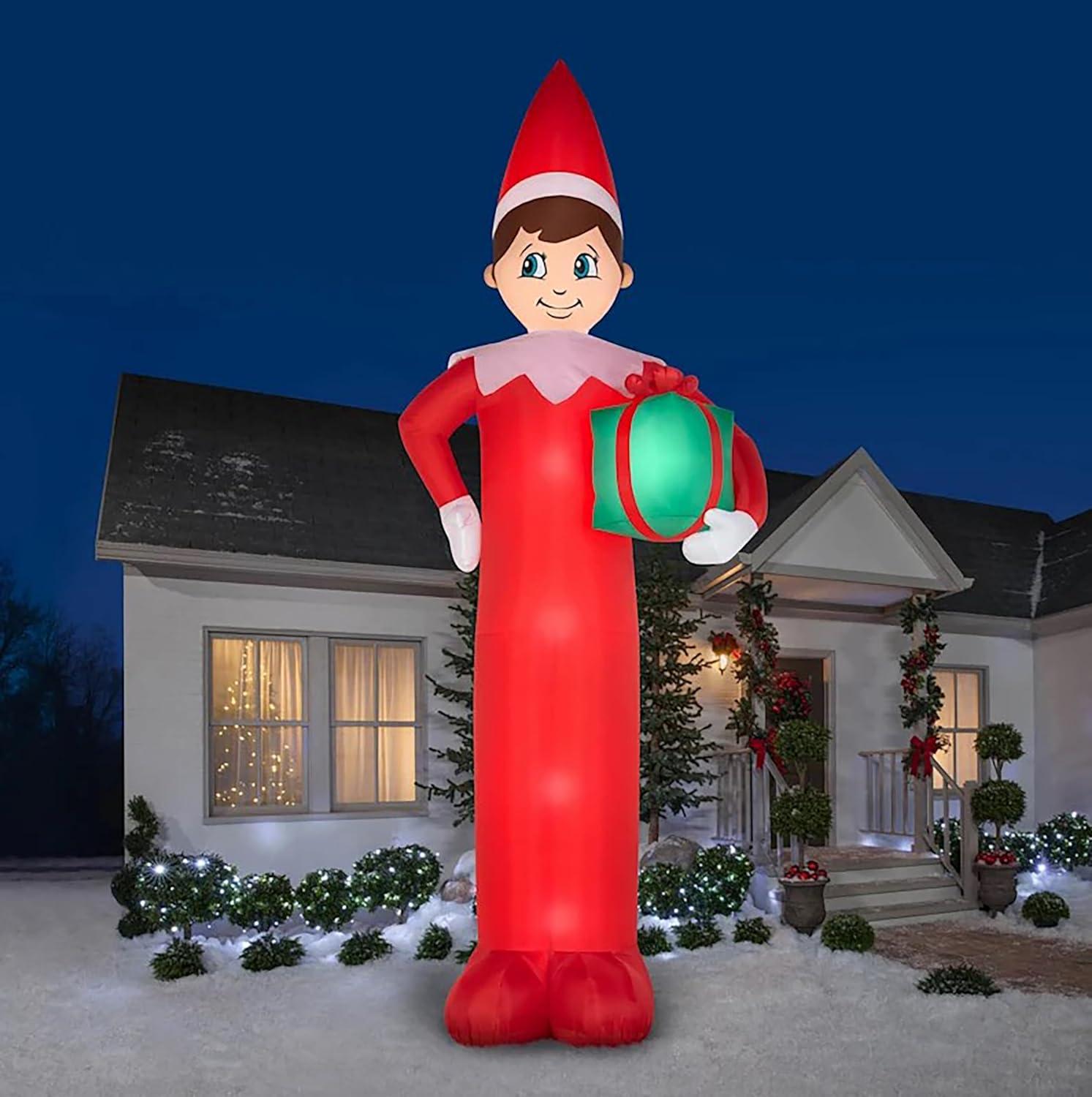 Gemmy 20FT Colossal Airblown Inflatable Elf On The Shelf Indoor/Outdoor ...