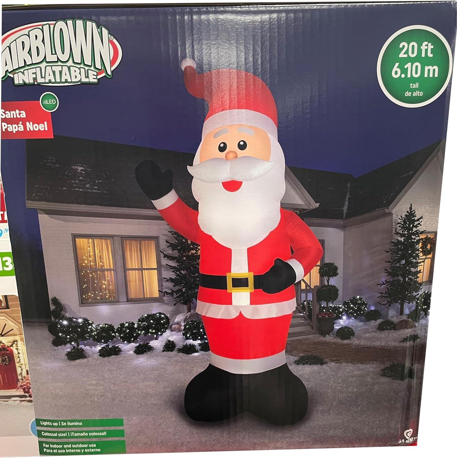 Gemmy 20FT Colossal Airblown Inflatable Santa Indoor/Outdoor Holiday ...