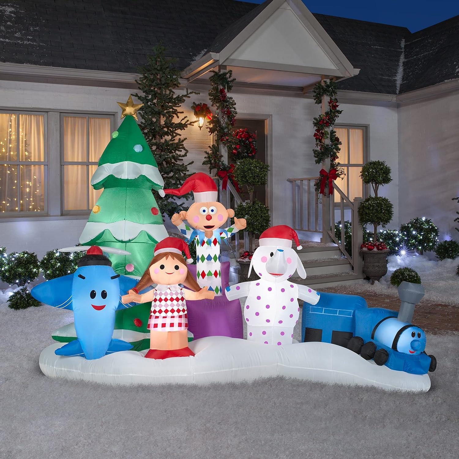 Gemmy Christmas Airblown Inflatable Misfit Toys Scene Rudolph, 7 ft ...