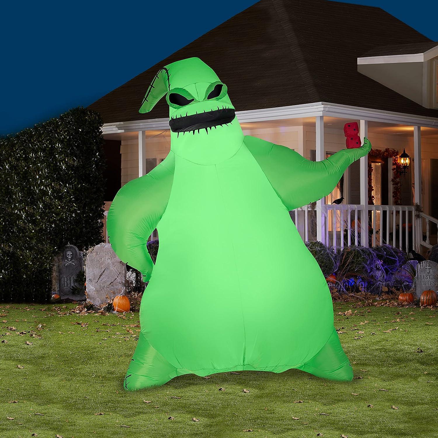 Gemmy Giant Airblown Inflatable Oogie Boogie, Green – Diikon