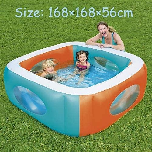 GYK Family Inflatable Swimming Pool,Blow Up Kiddie Pool for Family ...