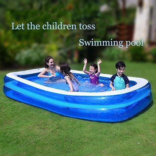 GYK Inflatable Swimming Pool, Children’s Rectangular Swimming Pool ...