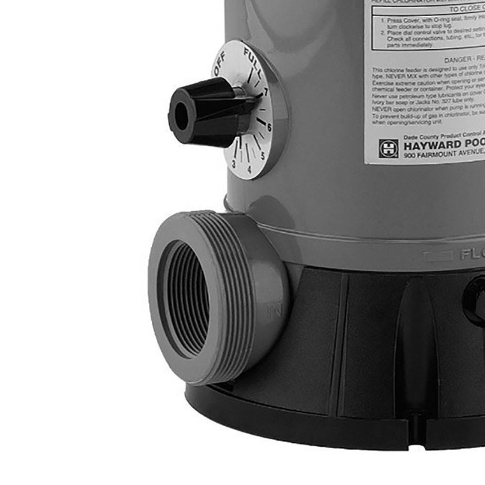 Hayward CL2002S Auto Pool In-Line Chemical Trichlor Chlorine Feeder (2 ...