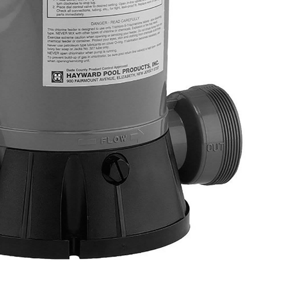 Hayward CL2002S Auto Pool In-Line Chemical Trichlor Chlorine Feeder (2 ...