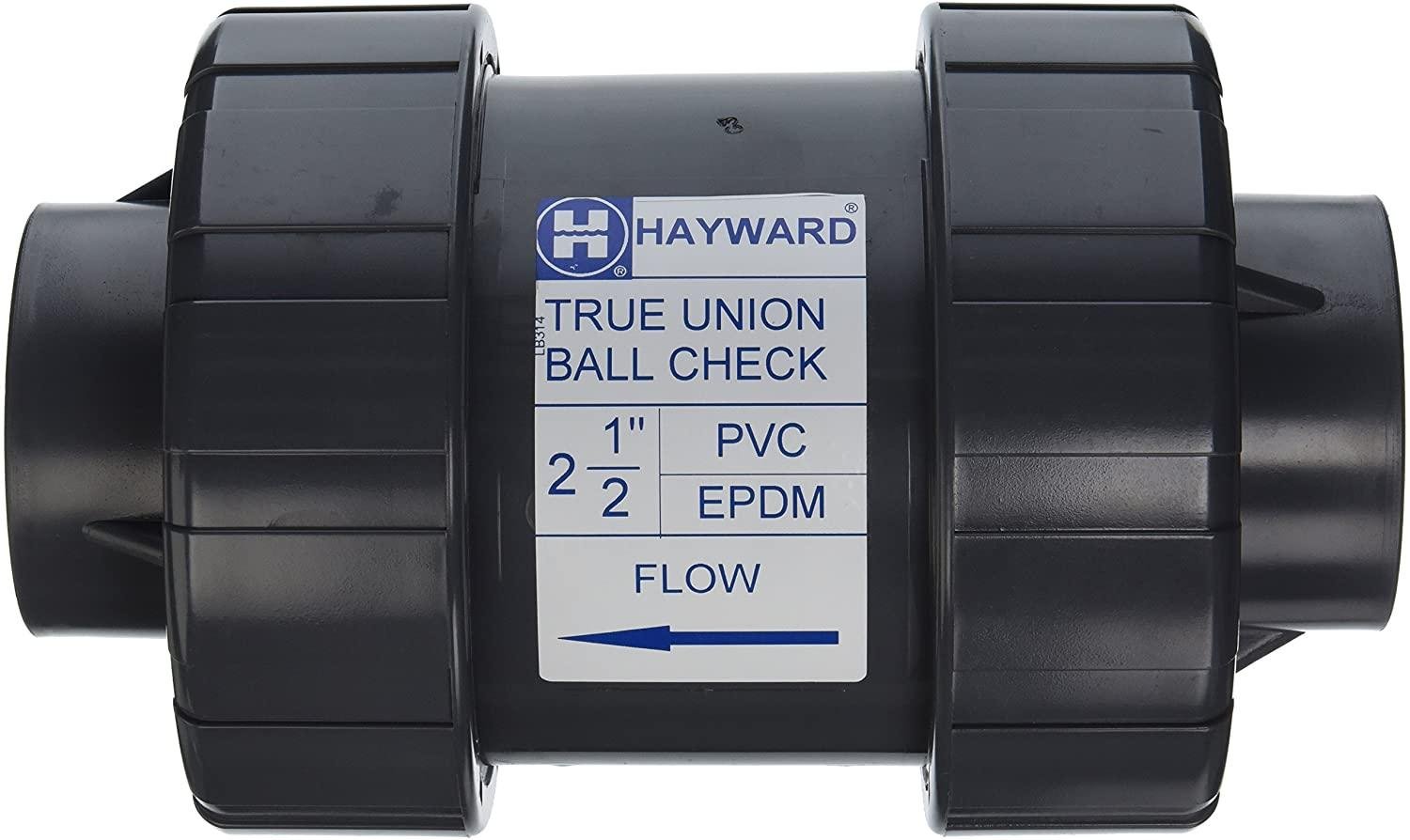 Hayward TC1250SE 2-1/2-Inch PVC TC Series True Union Check Valve with ...