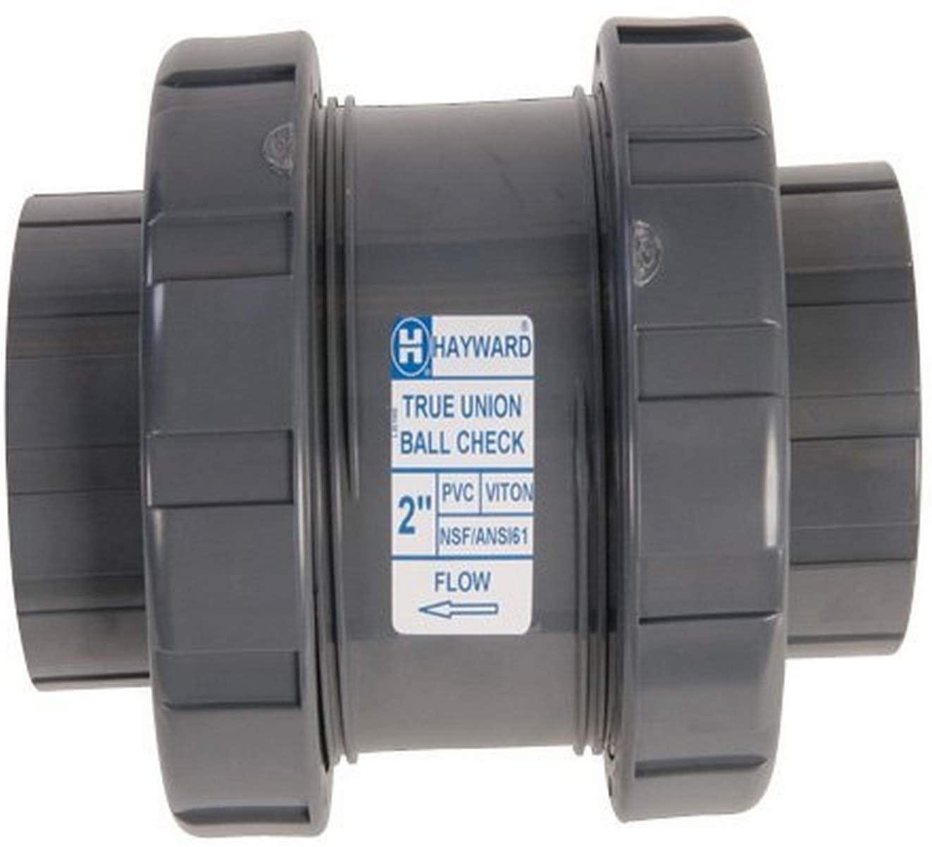 Hayward TC1400SE 4-Inch PVC TC Series True Union Check Valve with EPDM Seals and Socket End ...