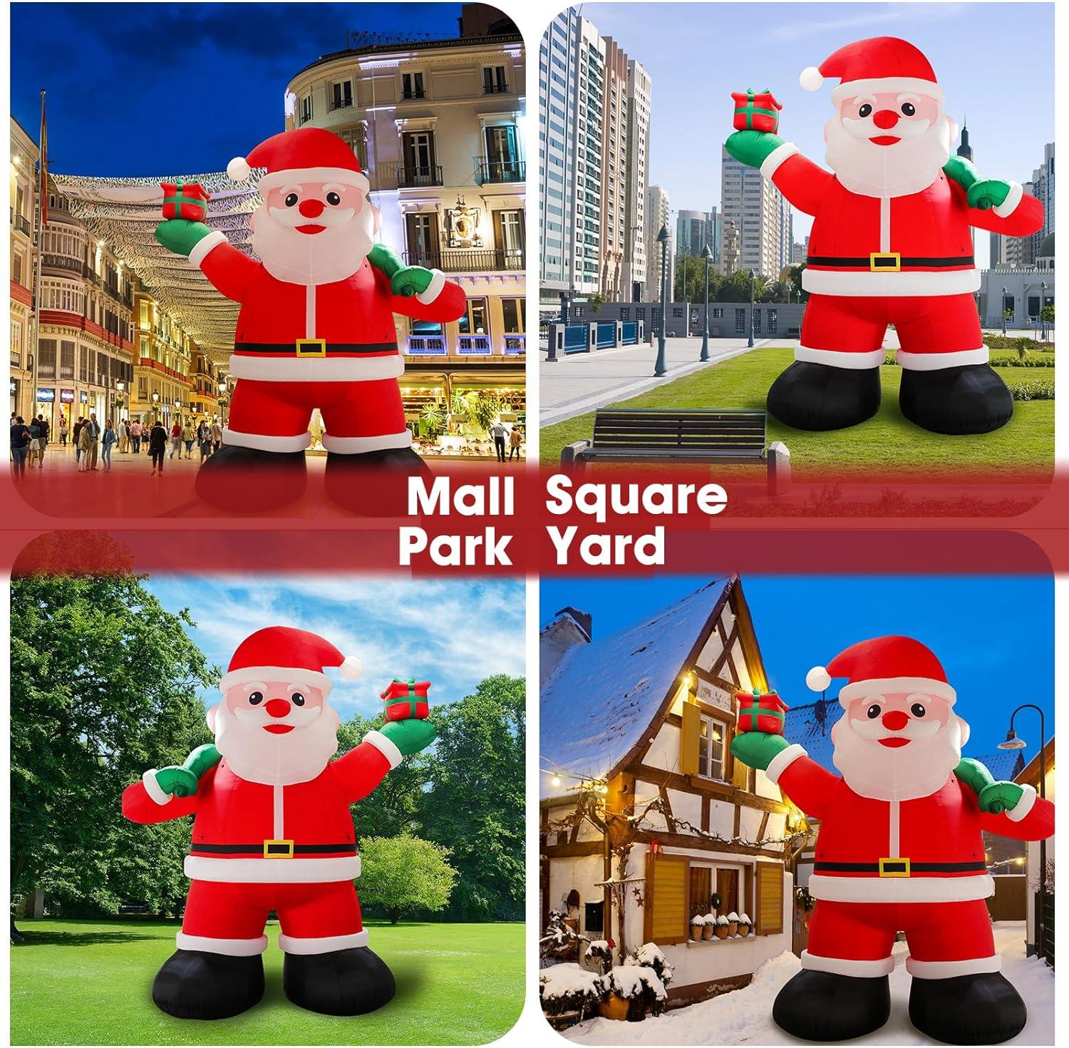 Heipigo 20FT Inflatable Santa Claus Outdoor with Blower, Giant Blow Up ...