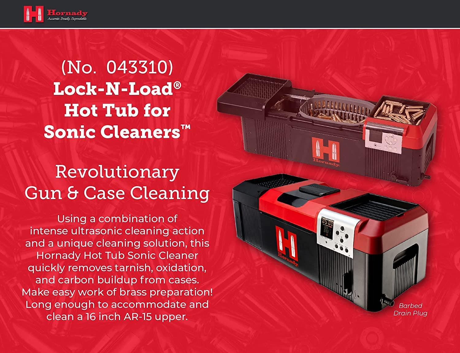 Hornady Lock-N-Load Hot Tub Sonic Cleaner – Clean Cases, Guns, Gun ...