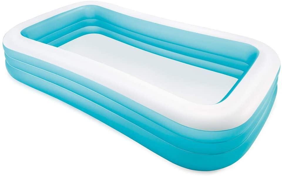 Inflatable Swimming Pool, Large Rectangular Family Swimming Pool ...