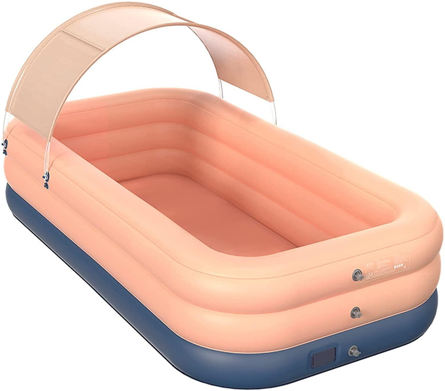 Inflatables Tanning Pool,with Awning Above Ground Swimming Pool,Built ...