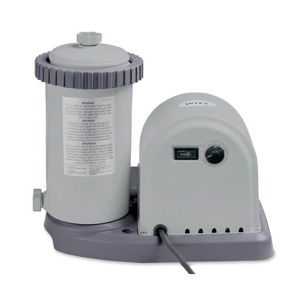 Intex 1500 GPH Pool Filter Pump with Timer & 1000 GPH Easy Set Pool ...