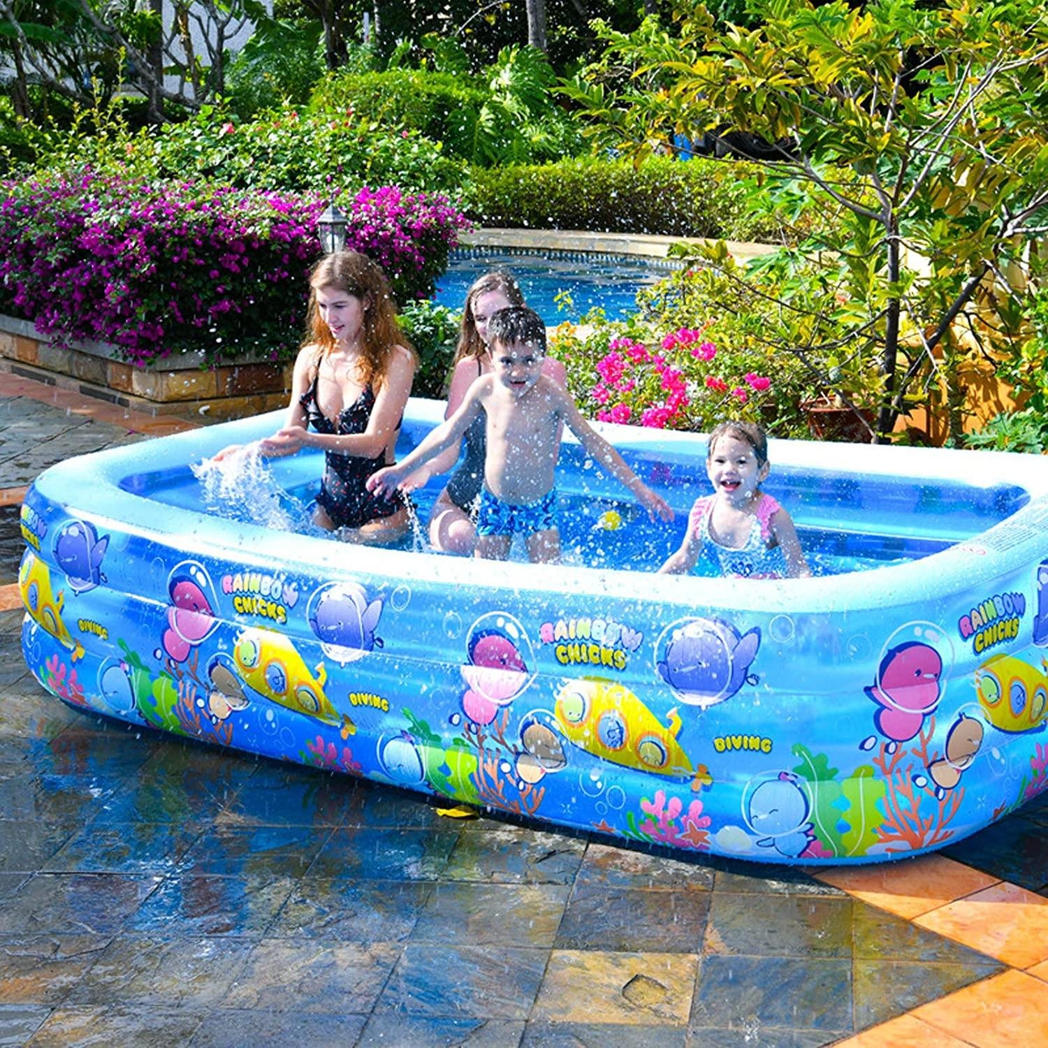 MEIHOME Inflatable Pools for Outside Thick PVC Inflatable Swimming Pool ...