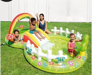 Moving Rainbow Garden Pool Inflatable Pool Play Pool Children’s Family ...