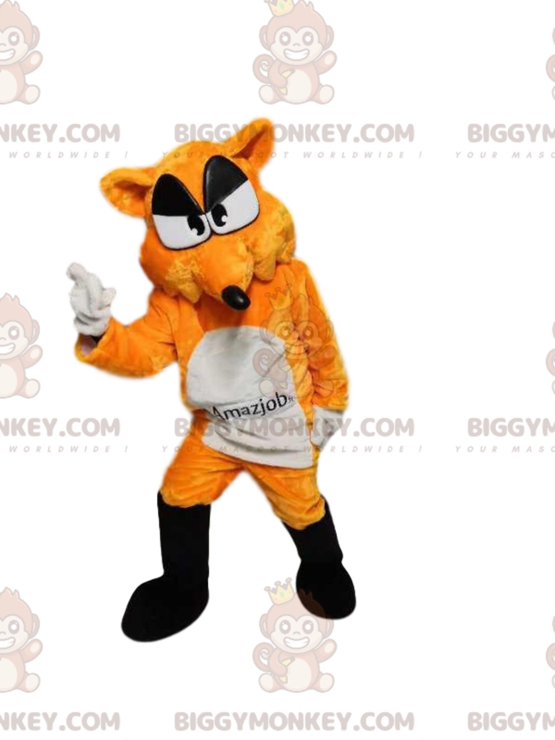 Orange and White Fox BIGGYMONKEY™ Mascot Costume. fox costume – Diikon