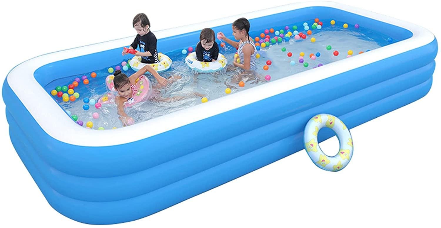 pools Inflatable Swimming Inflatable Kiddie Full-Sized Family Lounge ...