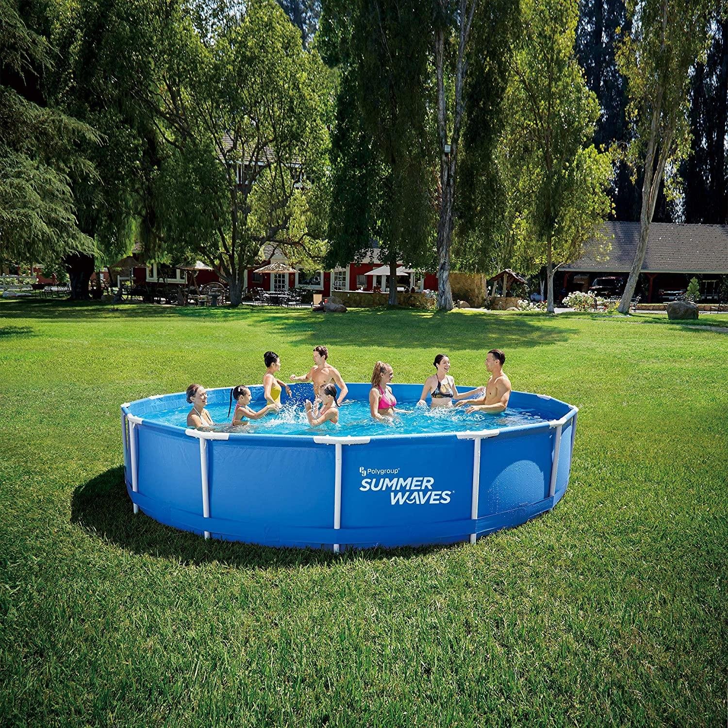Summer Waves 15′ Metal Frame Pool Set – Diikon