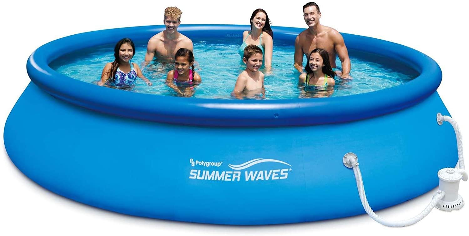 Summer Waves 15ft x 36in Quick Set Inflatable Above Ground Swimming ...