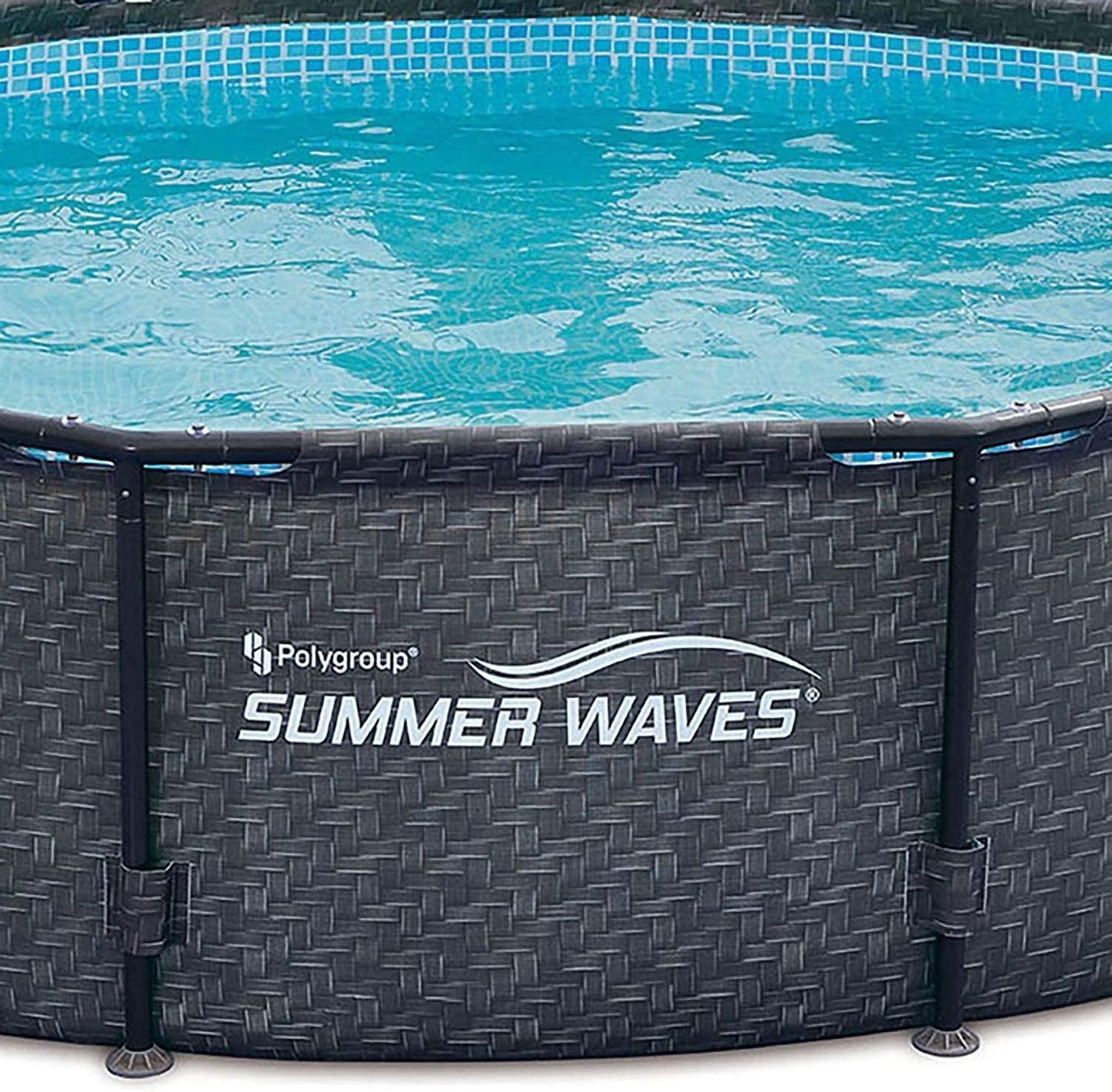 Summer Waves P20012331 Active 12ft x 33in Outdoor Round Frame Above ...