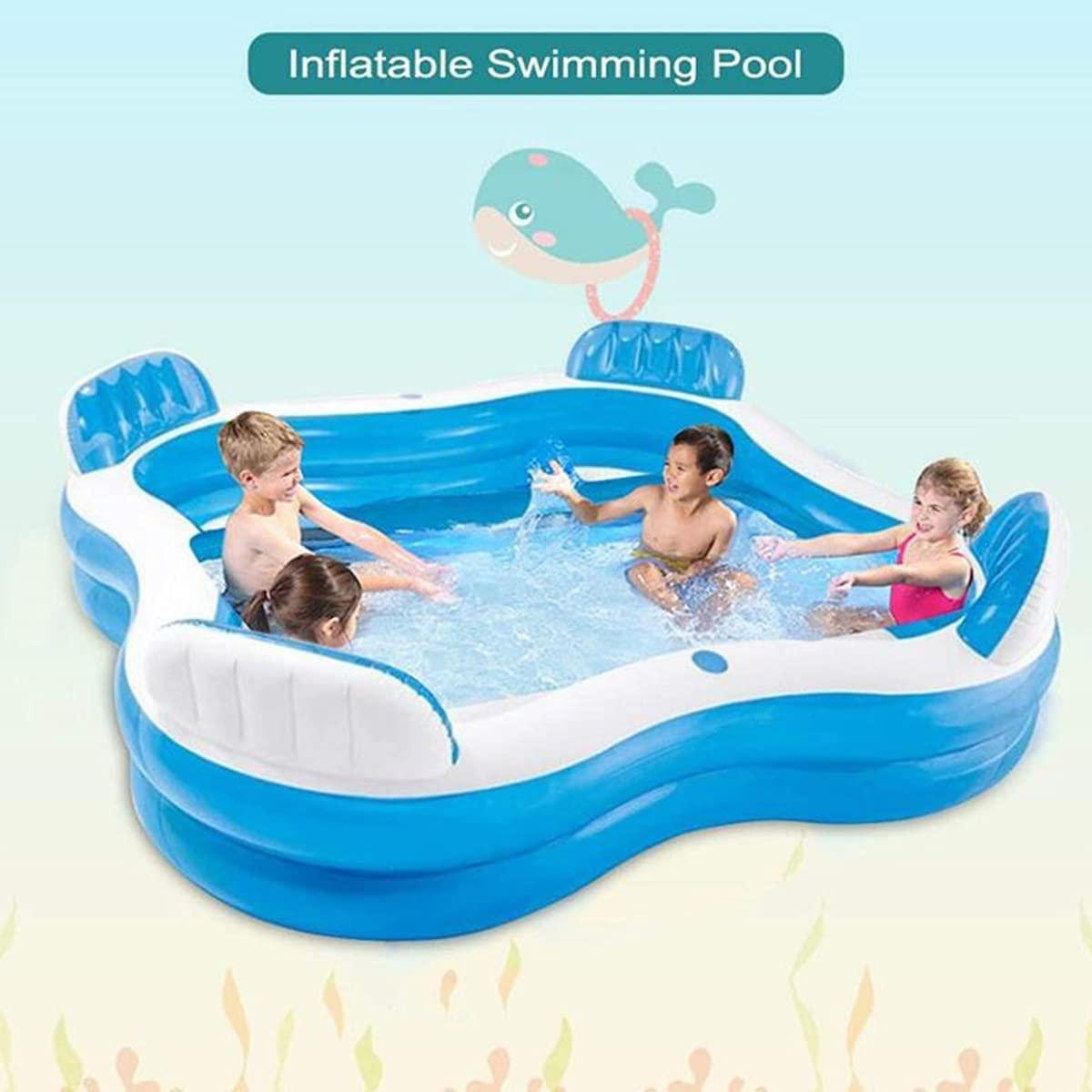 Swim Center Family Lounge Pool Inflatable Swimming Paddling Pool with ...