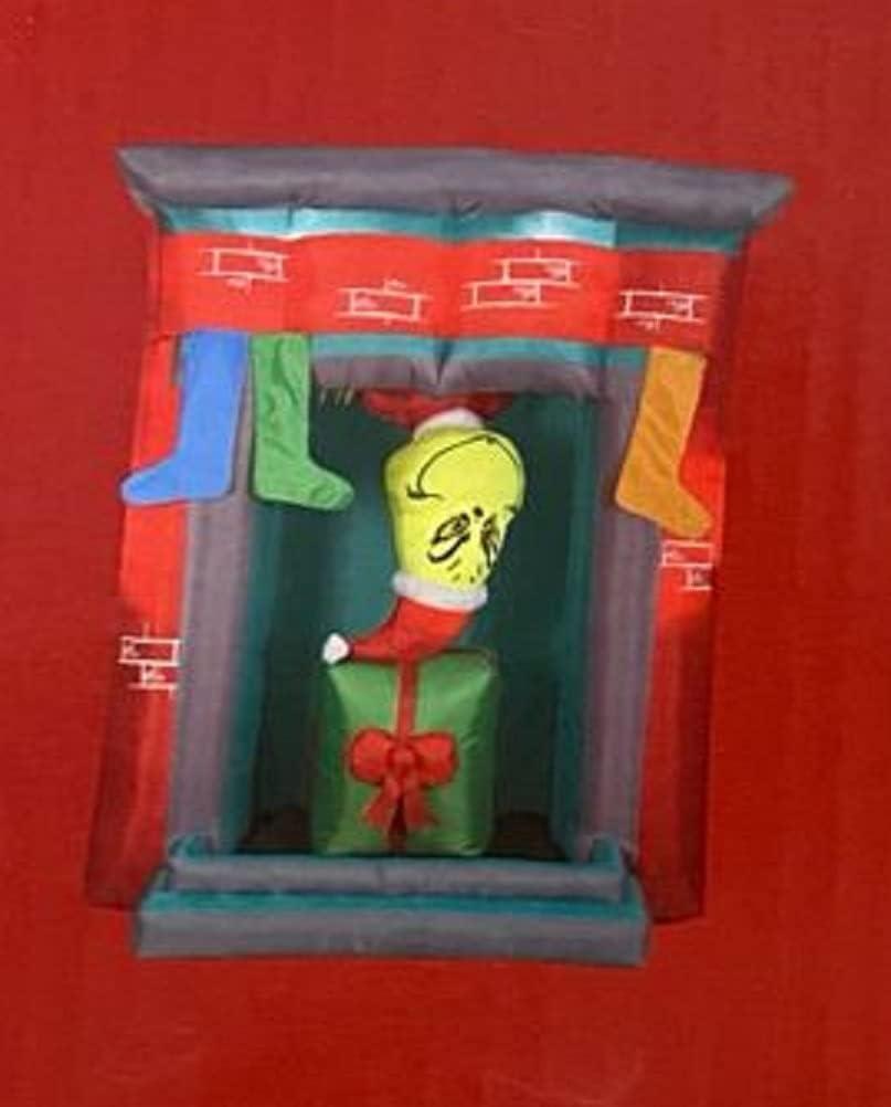 The Grinch Scene Animatronic Lighted Outdoor Inflatable, 7 FT Tall ...