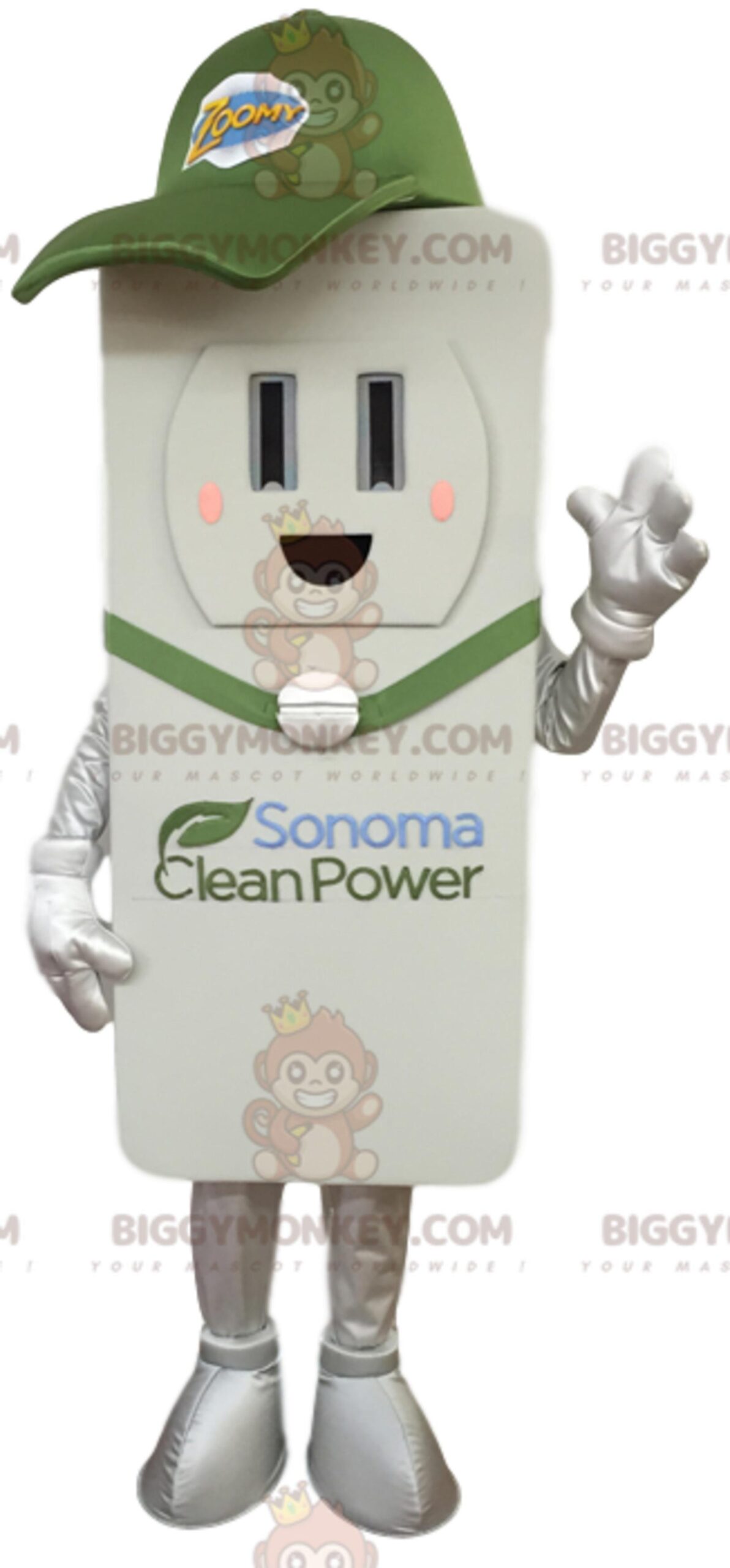 White remote control BIGGYMONKEY™ mascot costume. remote control ...