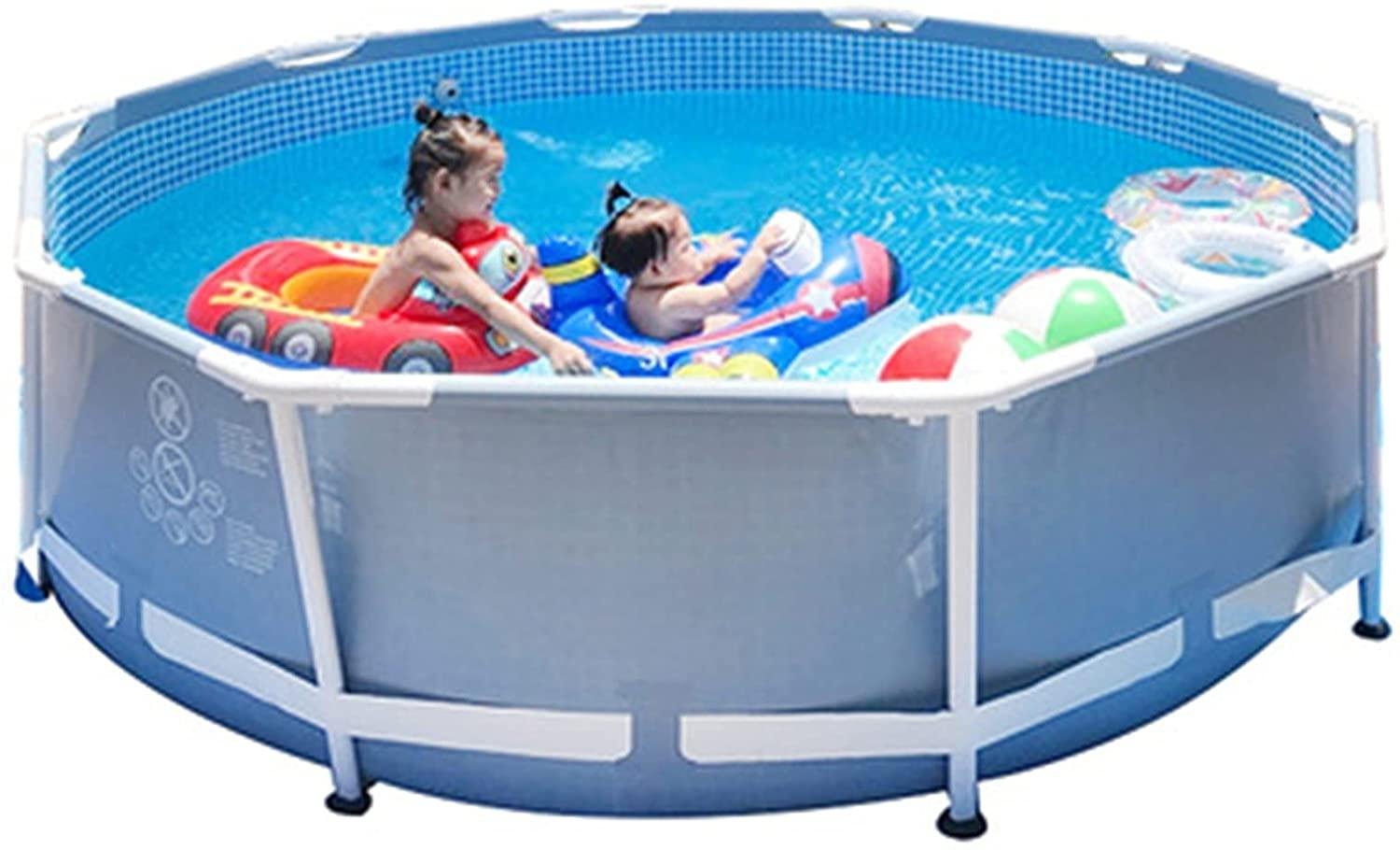 YOT Round Swimming Pool Family Full-Sized Outdoor Metal Frame Above ...